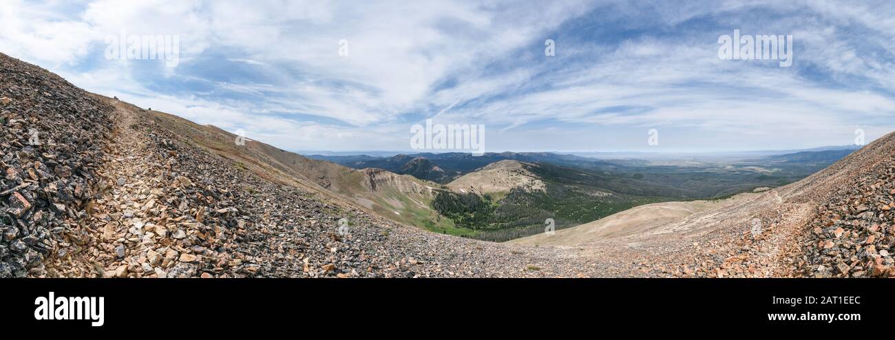 Ridge line to the summit of Parkview Mountain on the Continental Divide ...