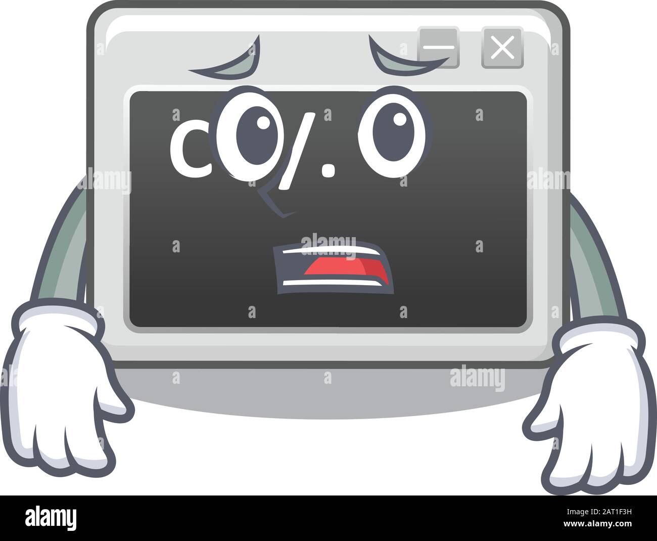 A picture of command window showing afraid look face Stock Vector Image ...