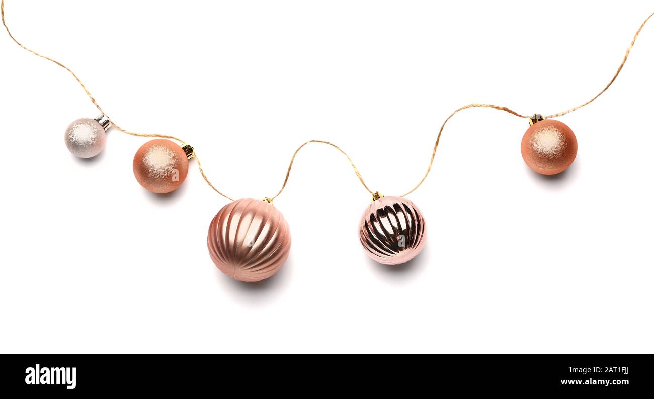 Christmas background top view baubles Cut Out Stock Images & Pictures ...