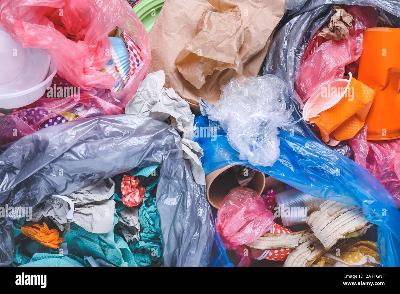 Many different garbage as background. Recycling concept Stock Photo - Alamy