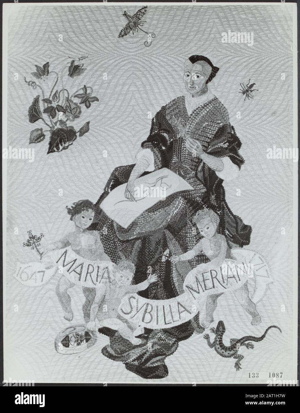 'Maria Sybilla Merian': embroidery with silk applications by Ernee't ...