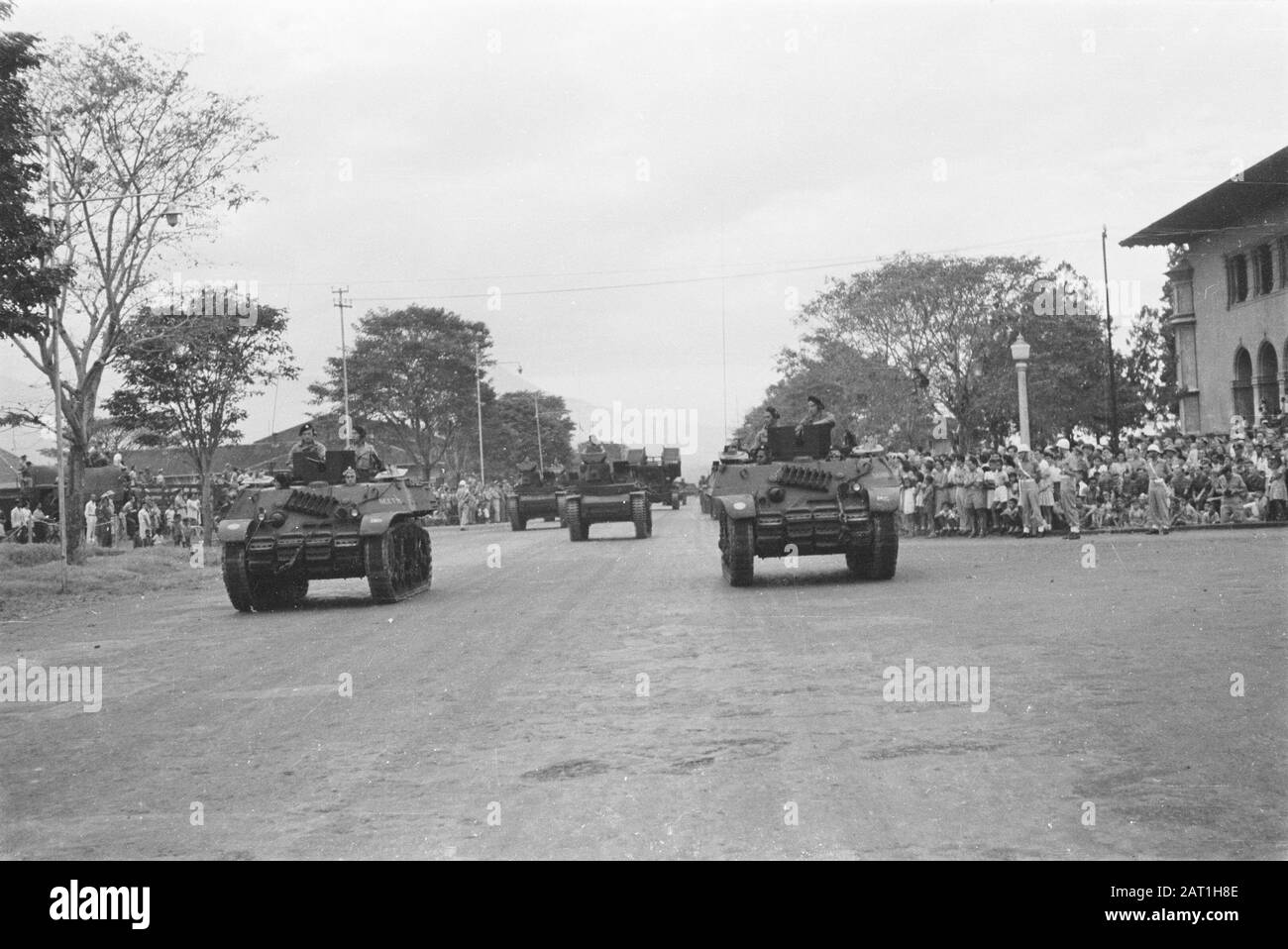 Parade at Bandoeng Eskadron Fighters KNIL Date: July 1947 Location ...