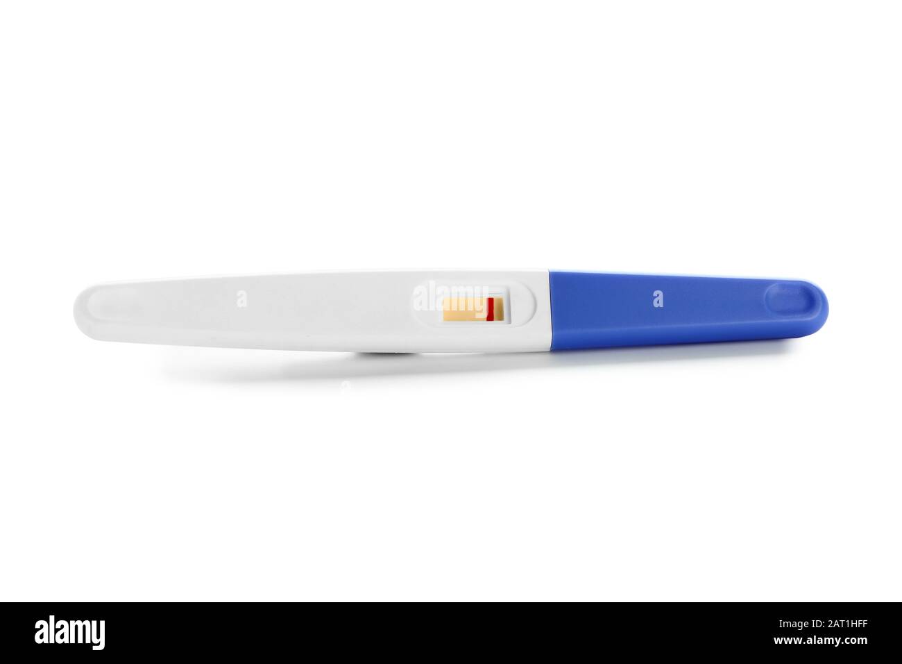 Pregnancy test on white background Stock Photo - Alamy