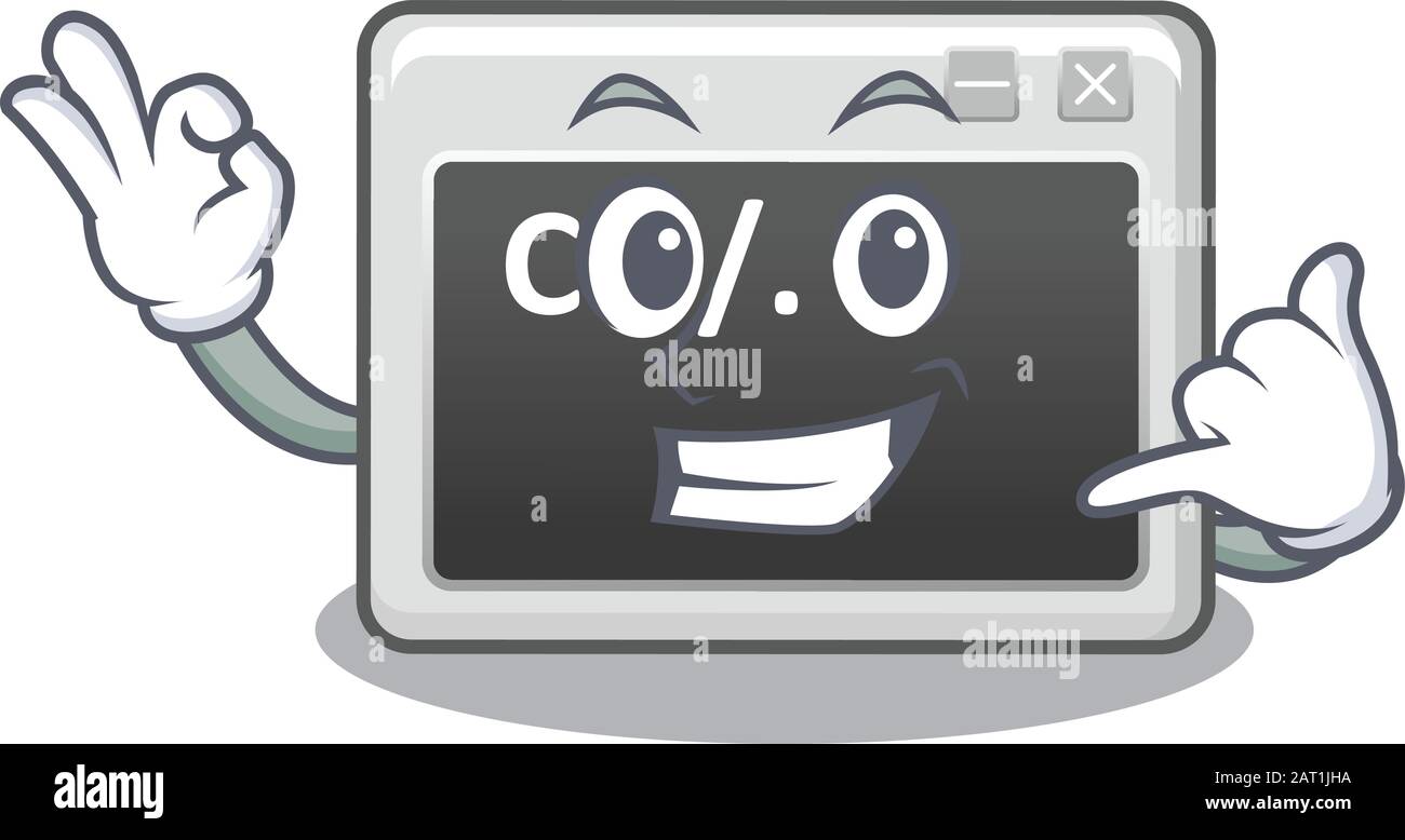 Call me funny command window mascot picture style Stock Vector Image ...