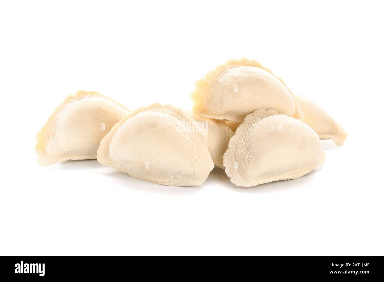 Raw dumplings on white background Stock Photo - Alamy