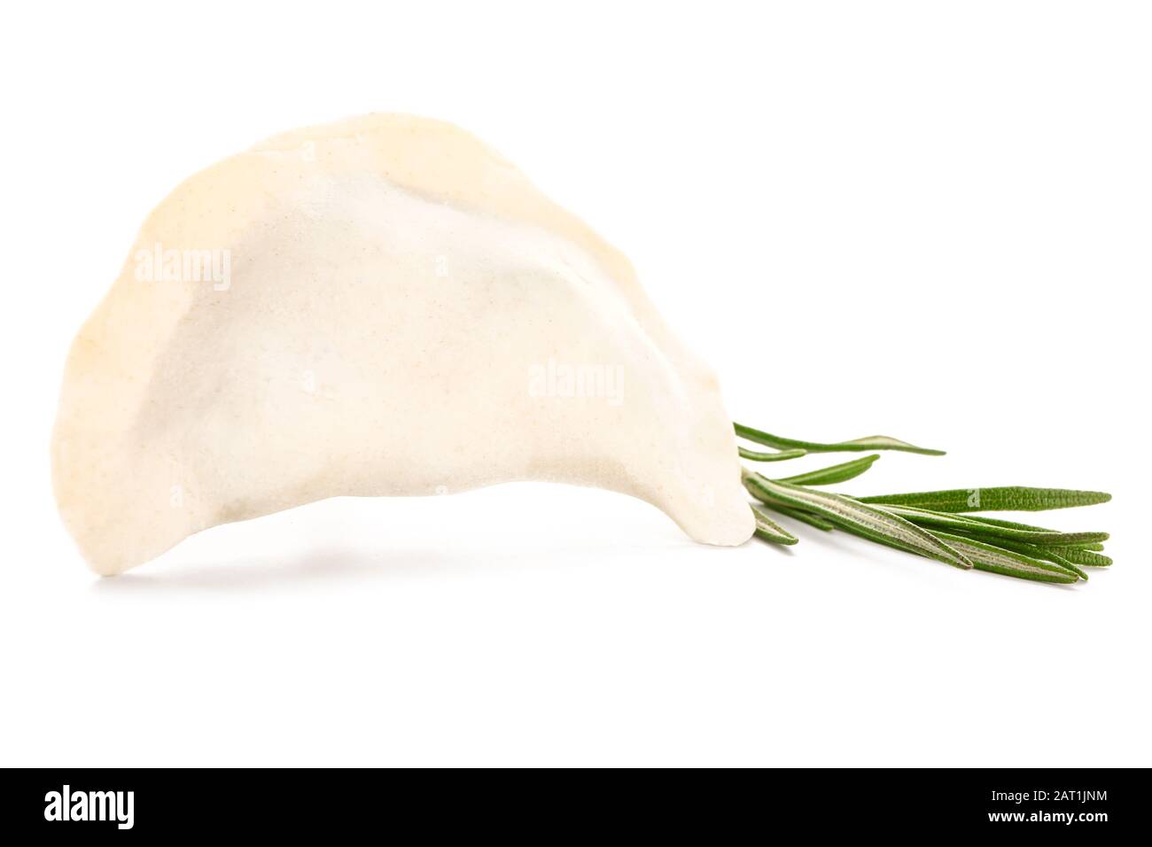 Raw dumpling on white background Stock Photo - Alamy