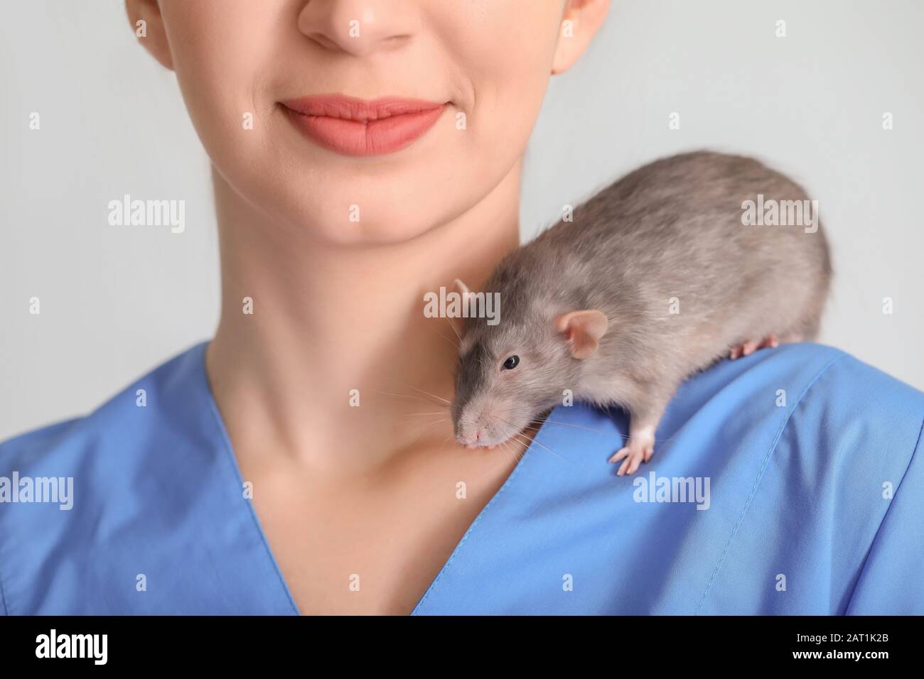 Girl pet rat shoulder hi-res stock photography and images - Alamy