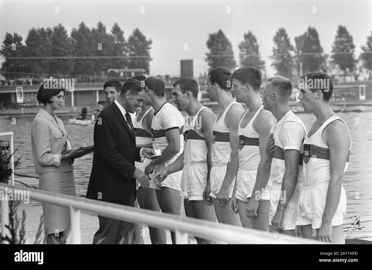European rowing championships Bosbaan, German eight ceremo protocol ...
