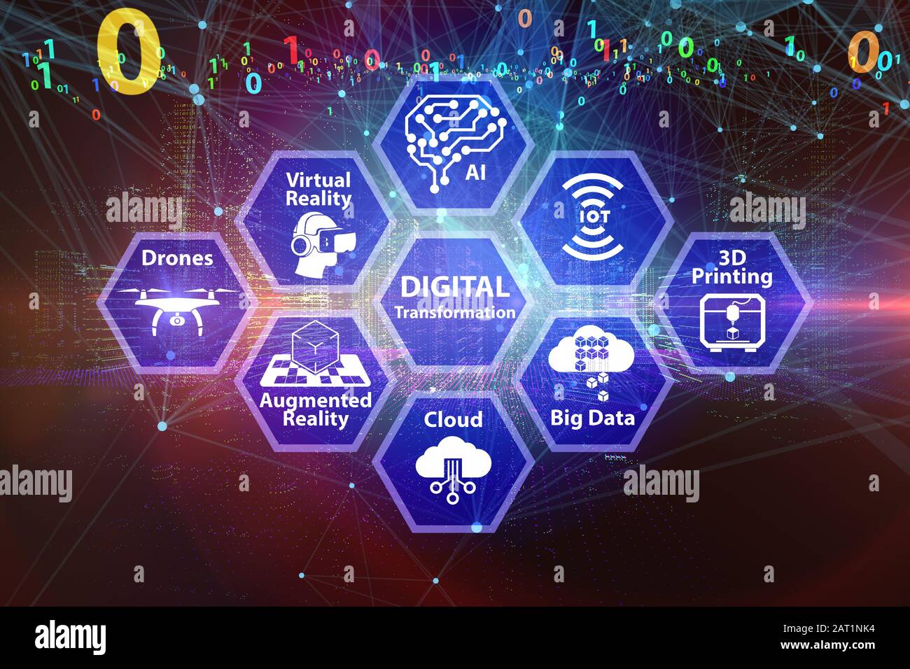 The digital transformation concept - 3d rendering Stock Photo - Alamy