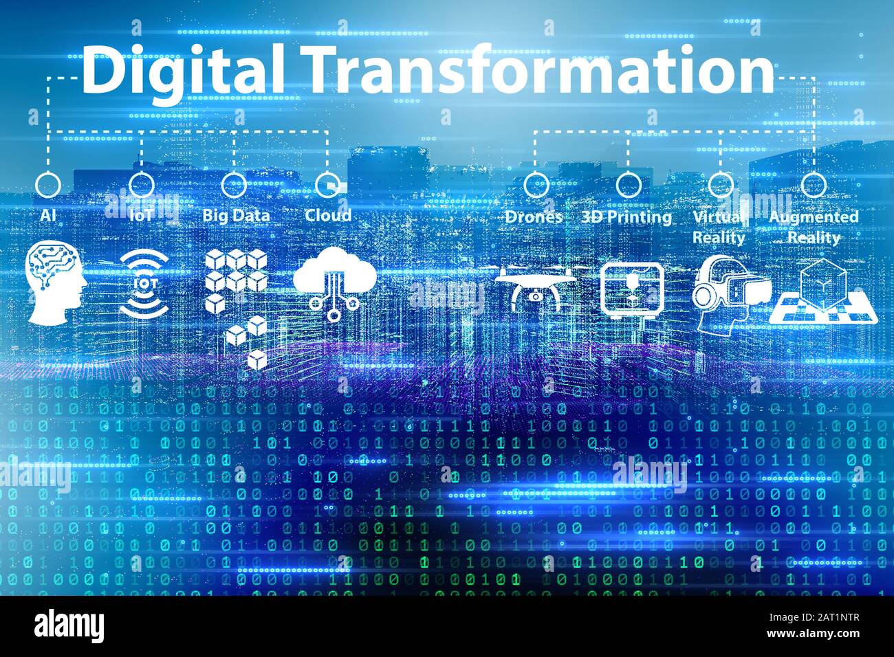 The digital transformation concept - 3d rendering Stock Photo - Alamy