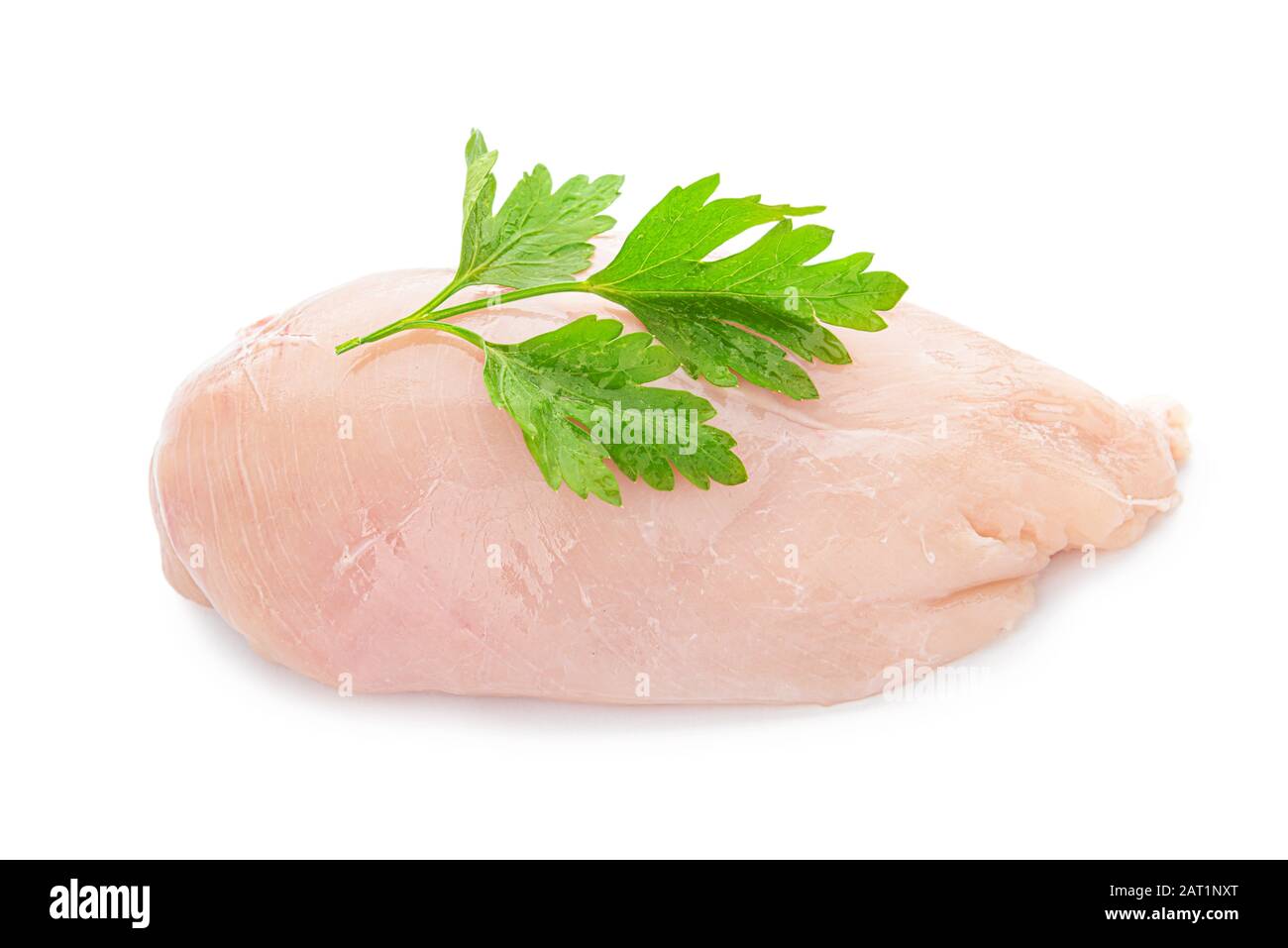 Raw chicken fillet on white background Stock Photo - Alamy