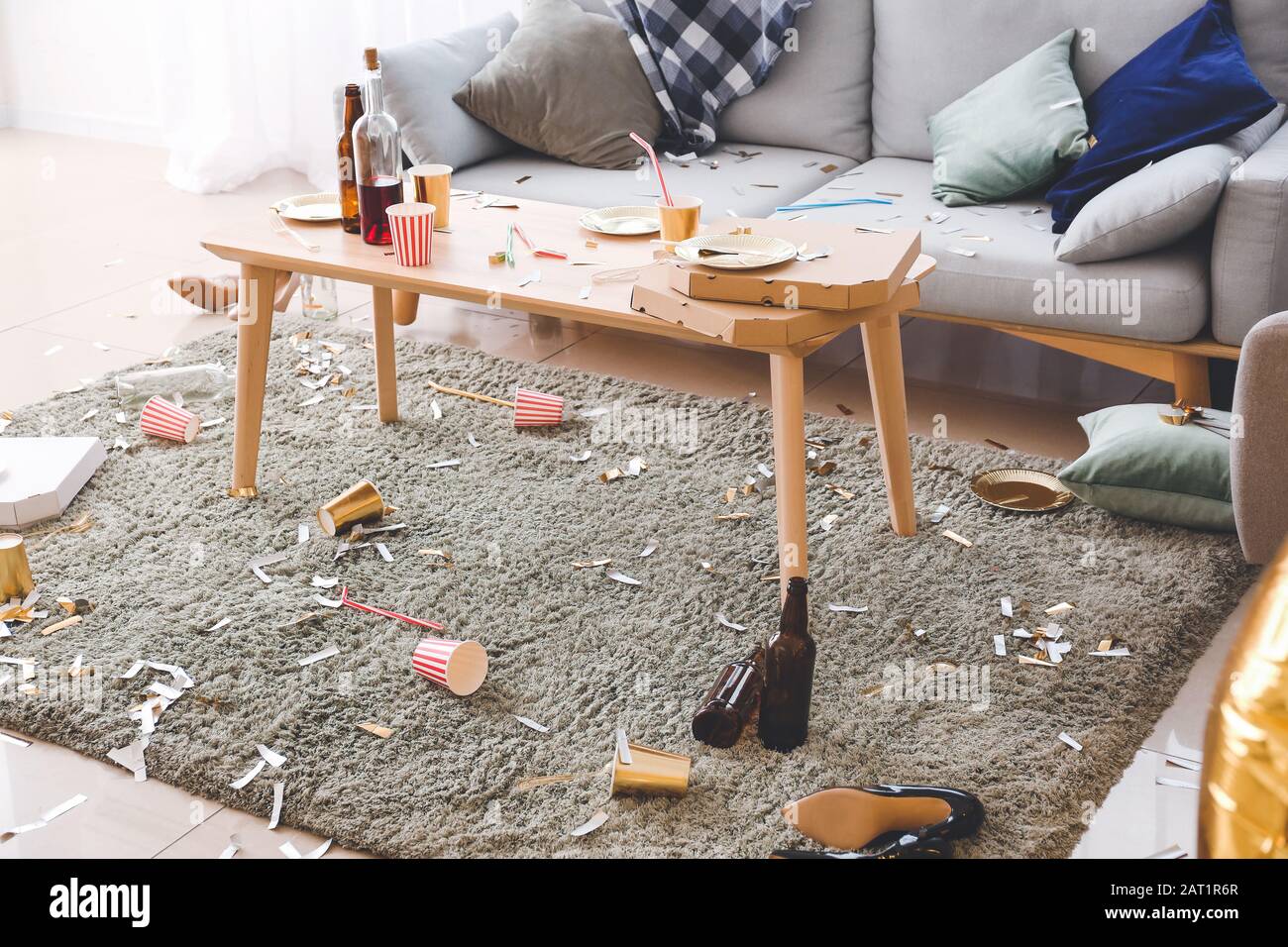 Aftermath new year party morning hi-res stock photography and images ...