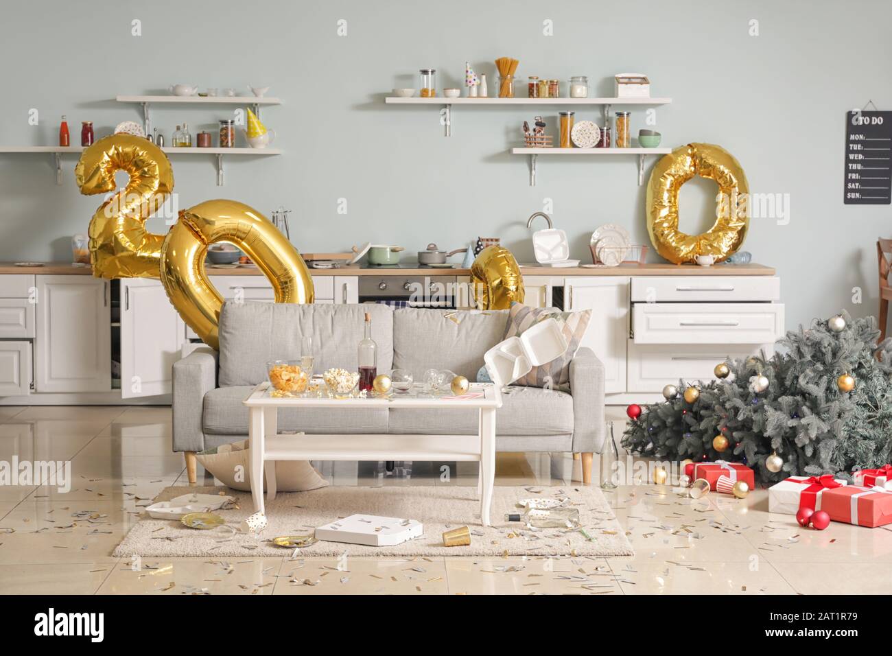 Aftermath new year party morning hi-res stock photography and images ...