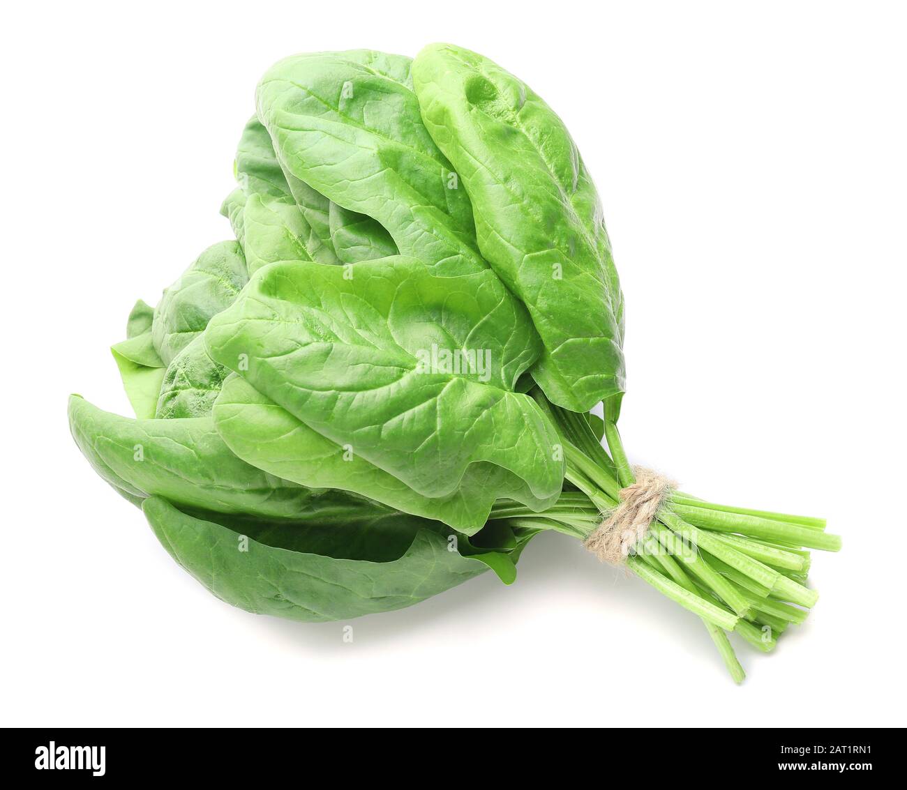 Fresh spinach on white background Stock Photo - Alamy