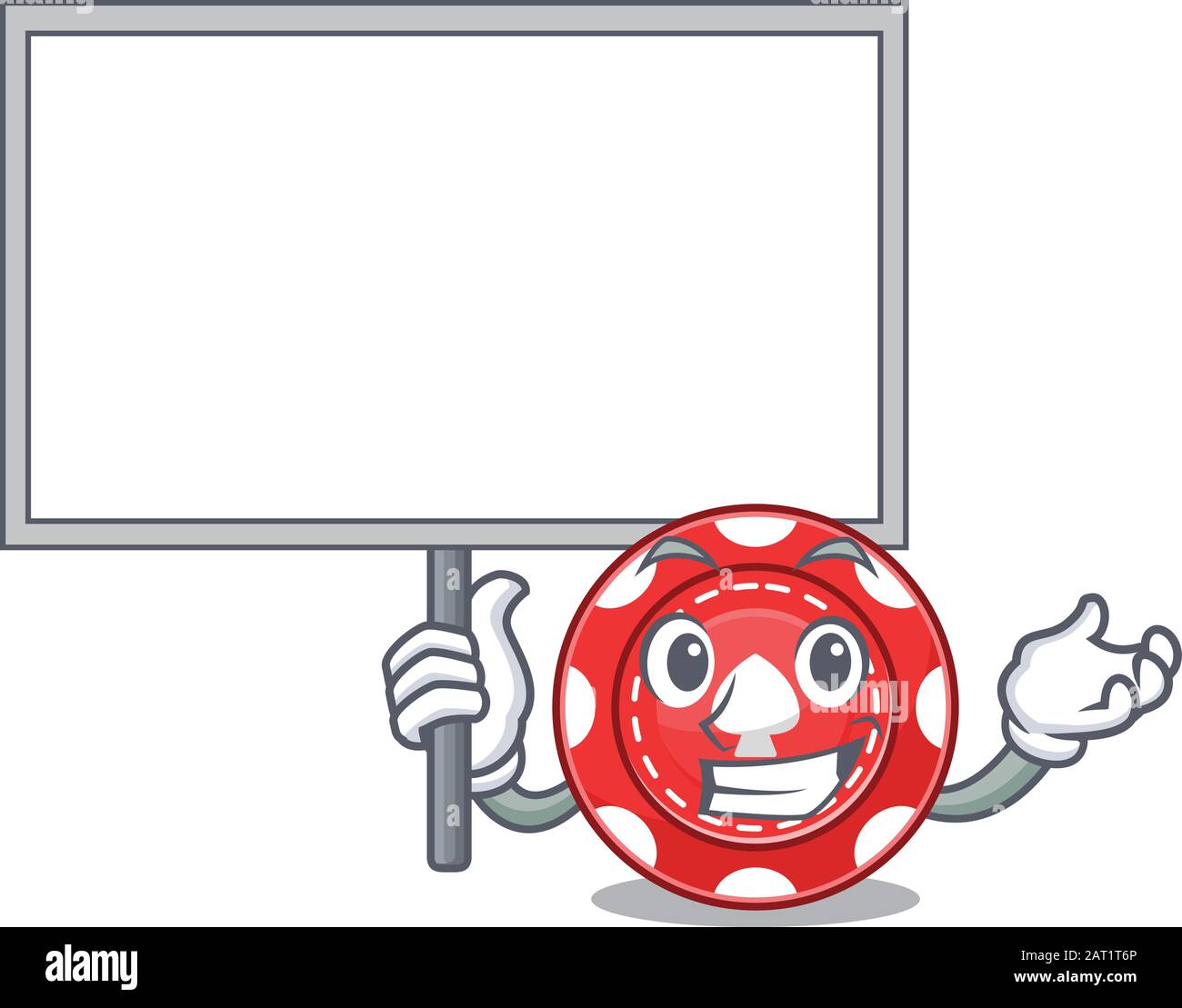A cute picture of gambling chips cute cartoon character bring a board ...