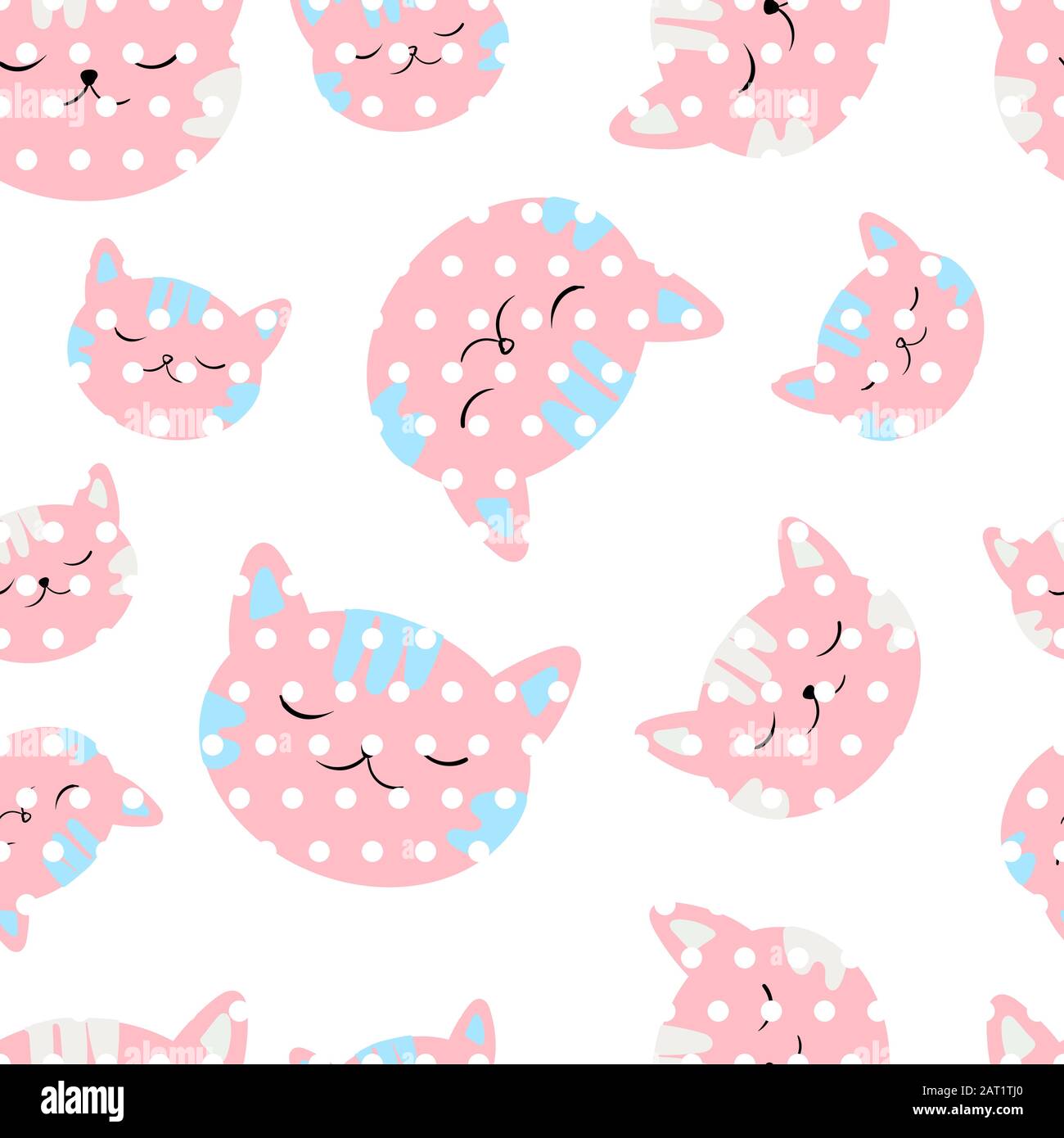 Abstract seamless magic pattern on black background with pink, blue ...