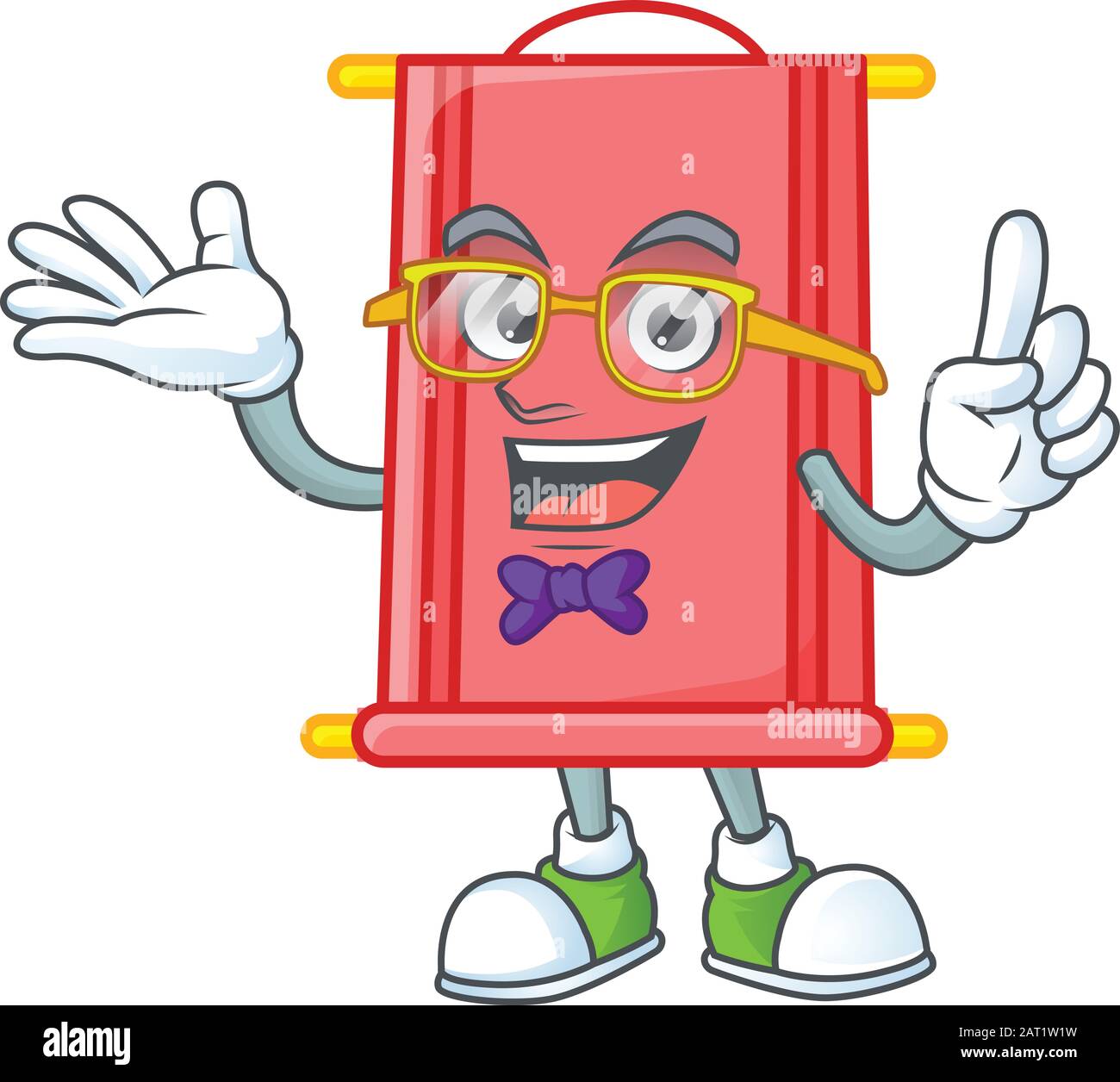 cartoon character of Geek chinese red scroll design Stock Vector Image ...