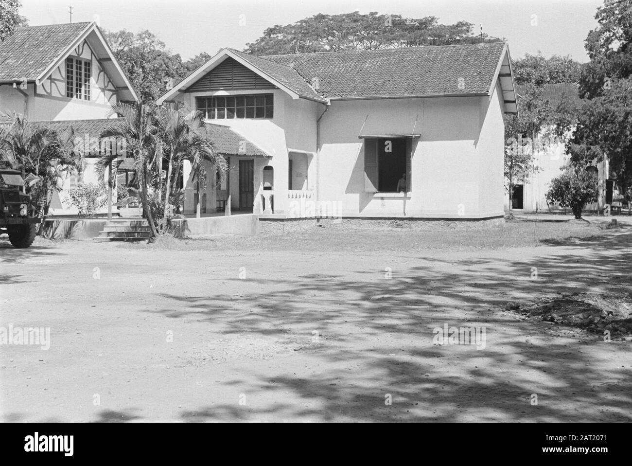 Military Hospital in Semarang Exterior of the building Date: 1947/06/01 ...