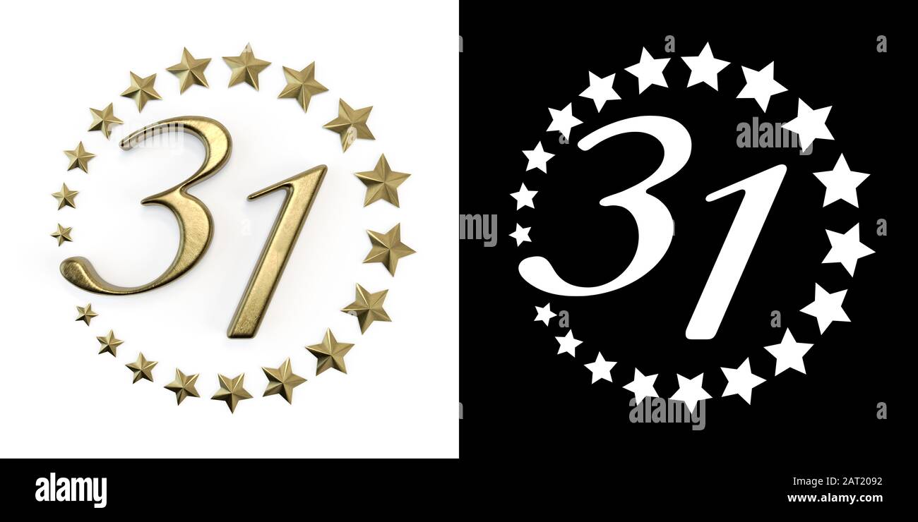 Number 31 (number thirty-one) Anniversary celebration design with a ...