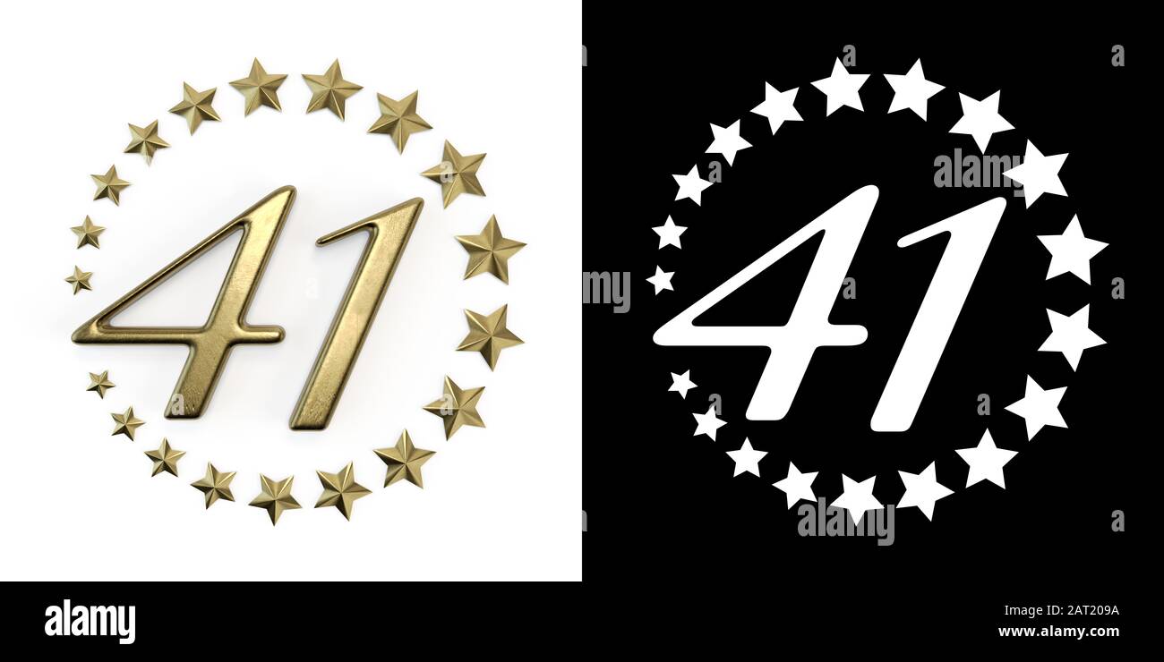 Number 41 (number forty-one) Anniversary celebration design with a ...