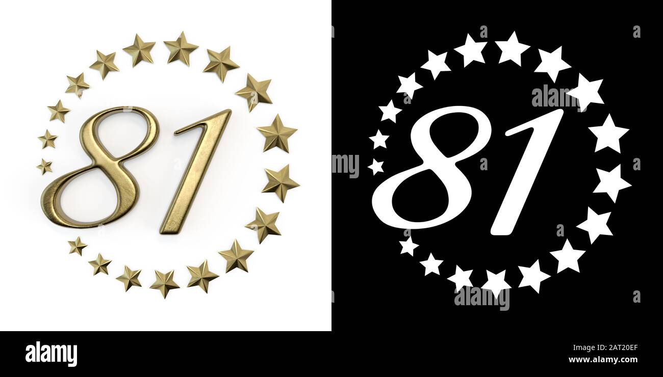 Number 81 (number eighty-one) Anniversary celebration design with a ...