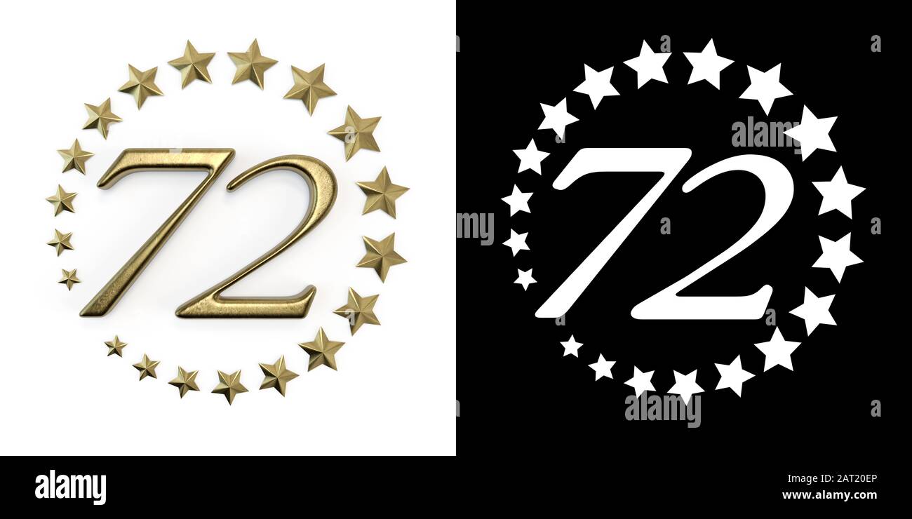 Number 72 (number seventy-two) Anniversary celebration design with a ...