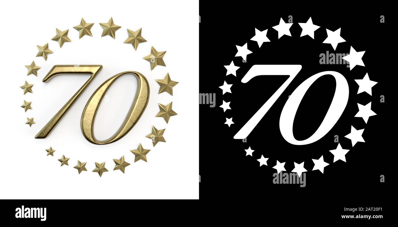 Number 70 (number seventy) Anniversary celebration design with a circle ...
