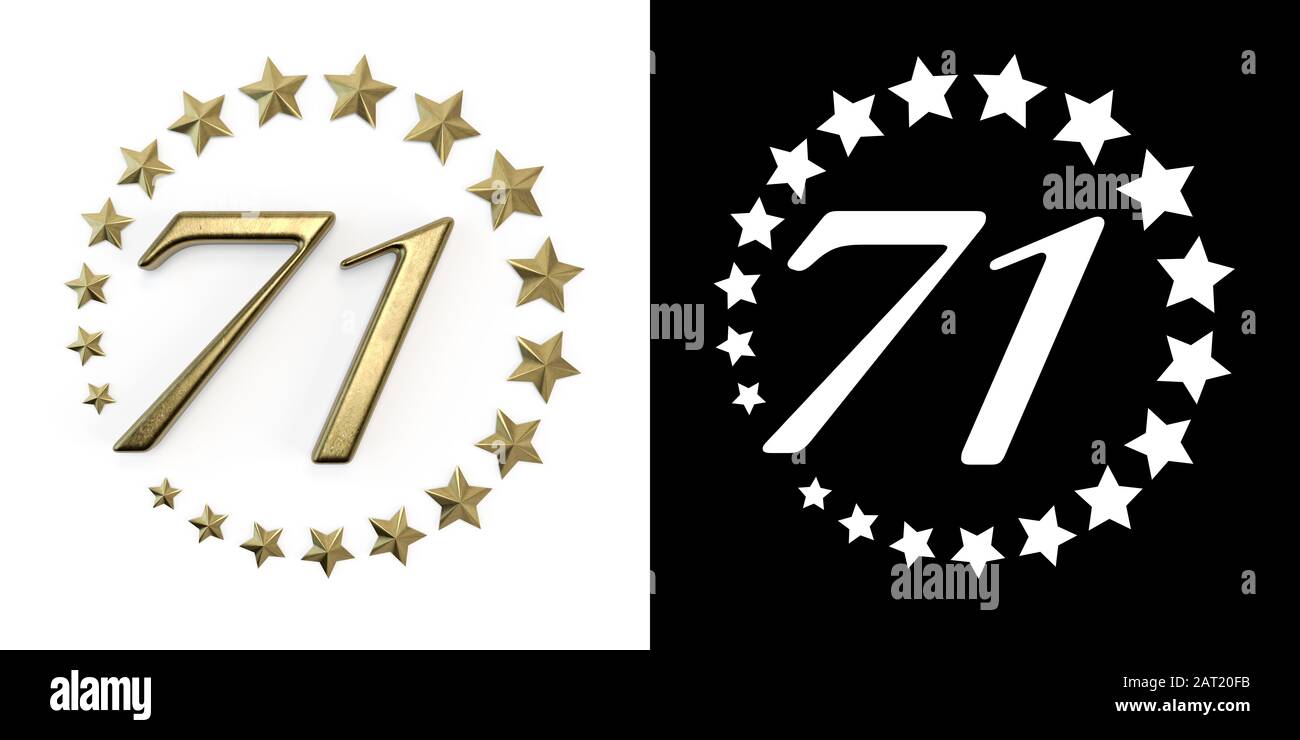 Number 71 (number seventy-one) Anniversary celebration design with a ...