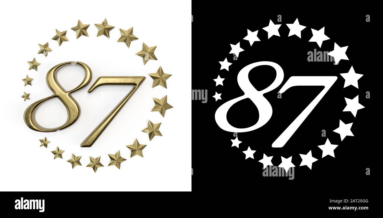 Number 87 (number eighty-seven) Anniversary celebration design with a ...