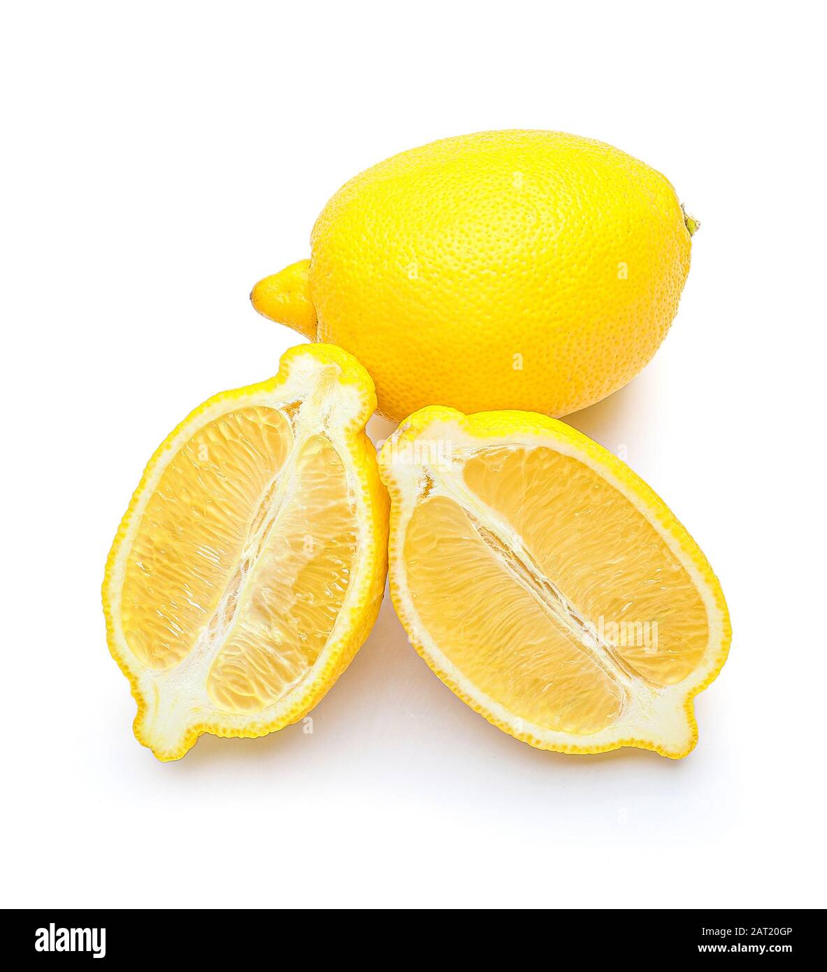 Top view cut lemons Cut Out Stock Images & Pictures - Alamy