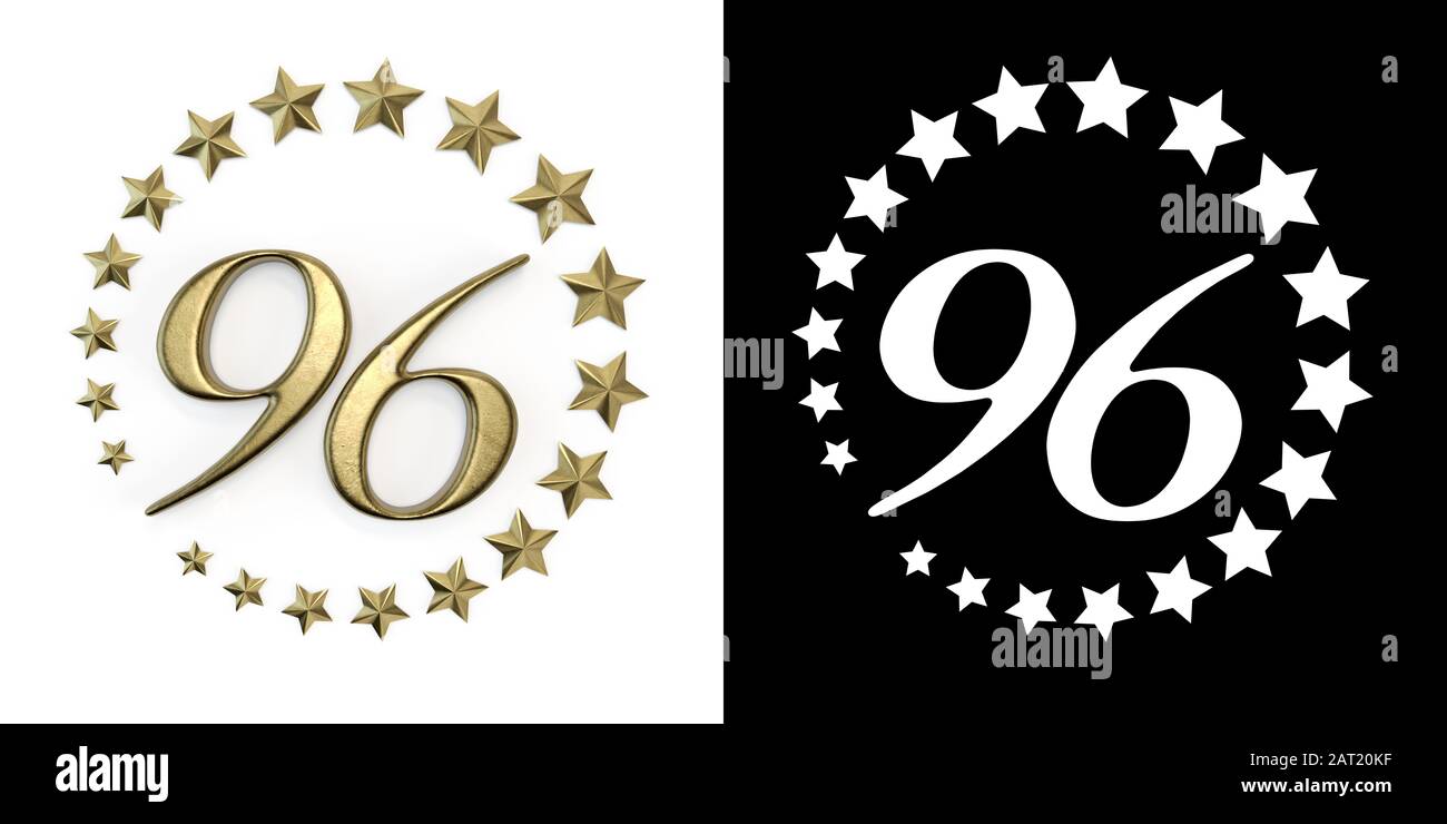 Number 96 (number ninety-six) Anniversary celebration design with a ...