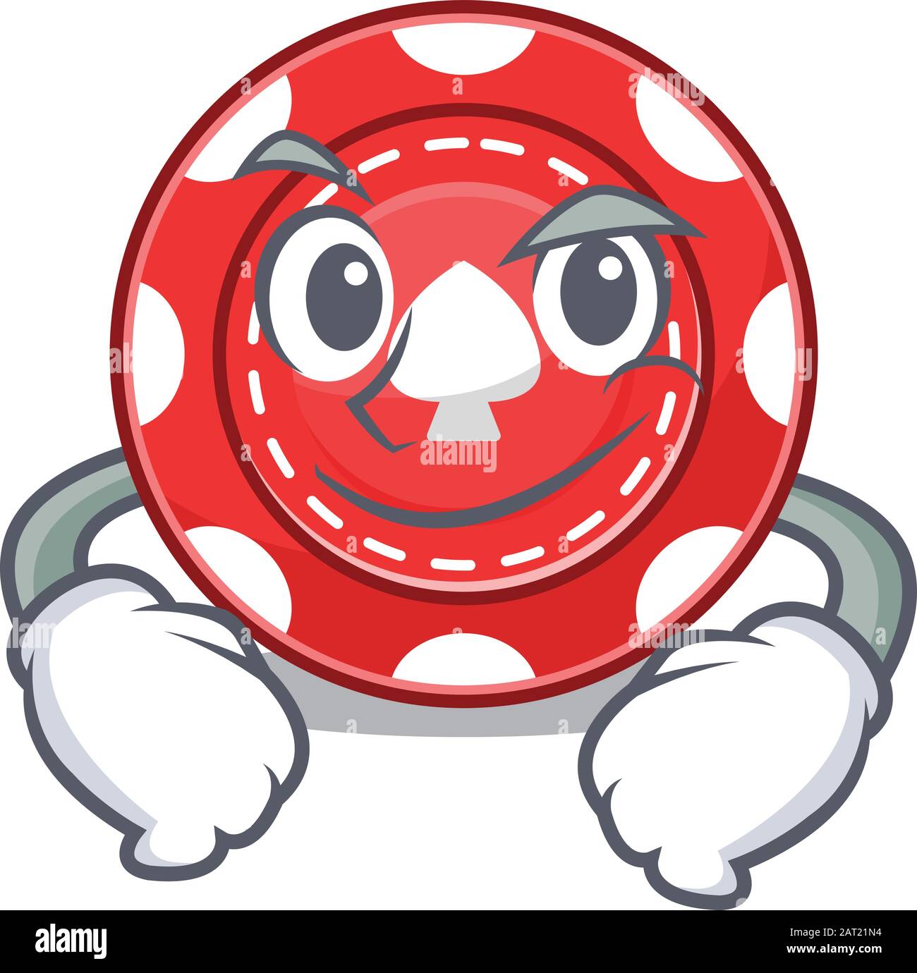 Cool gambling chips mascot character with Smirking face Stock Vector ...