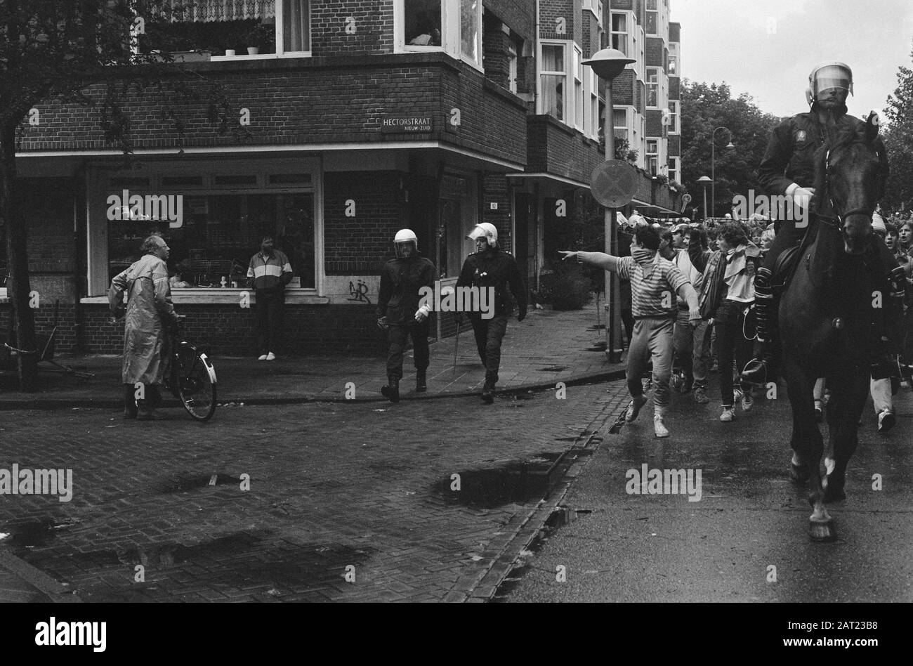 FC Den Haag supporters accompanied by ME to stadium Date: August 27 ...