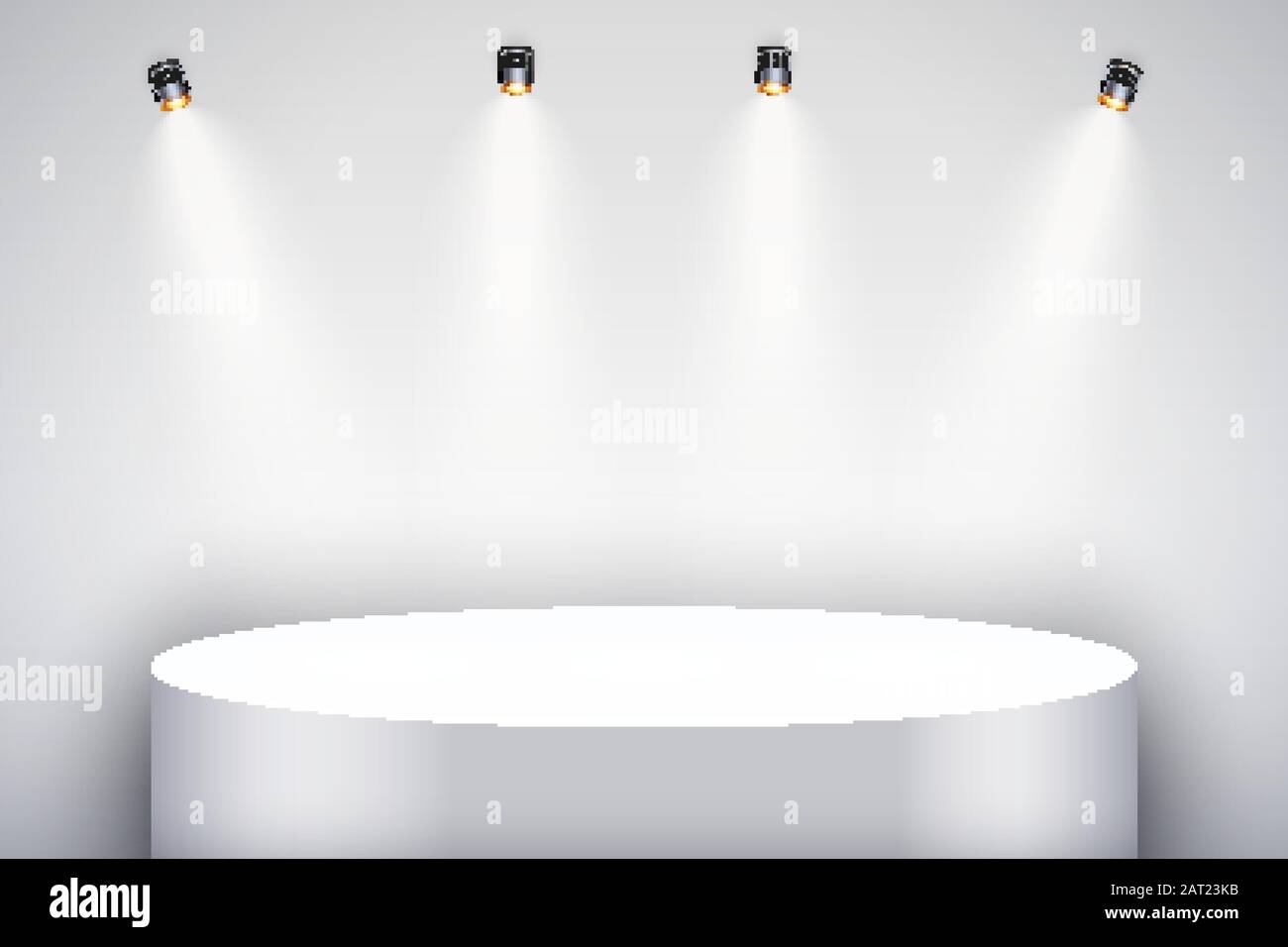 White round display podium Stock Vector Images - Alamy