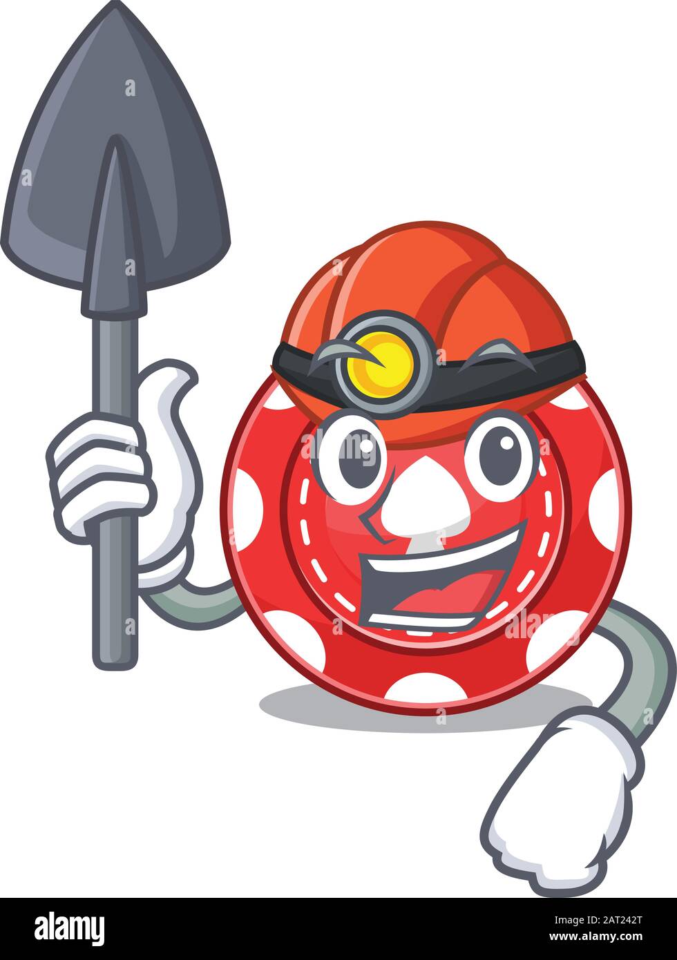 Cool clever Miner gambling chips cartoon character design Stock Vector ...