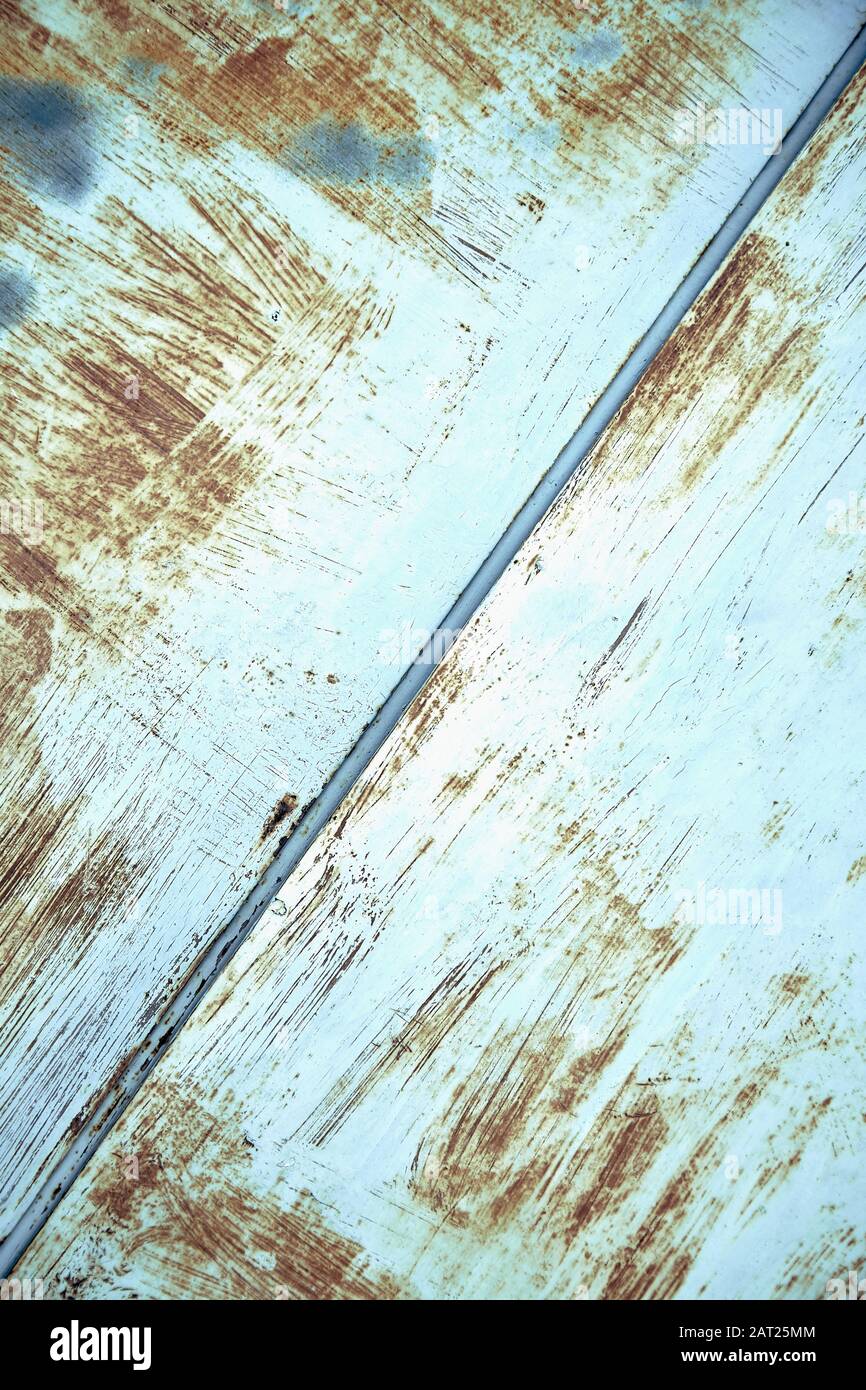 Metal texture, rusty metal with peeling paint, pieces of metal with ...