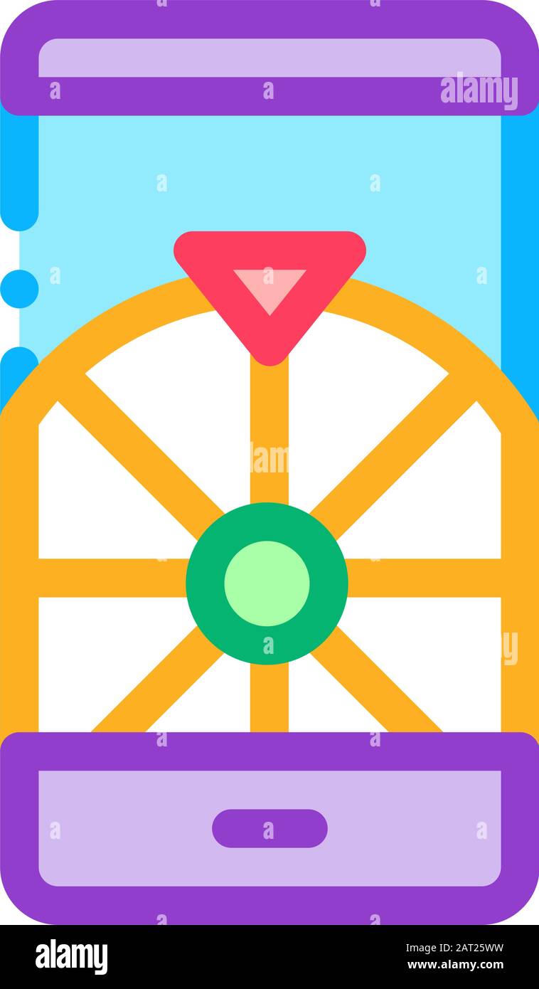 Phone Roulette Icon Vector Outline Illustration Stock Vector Image ...