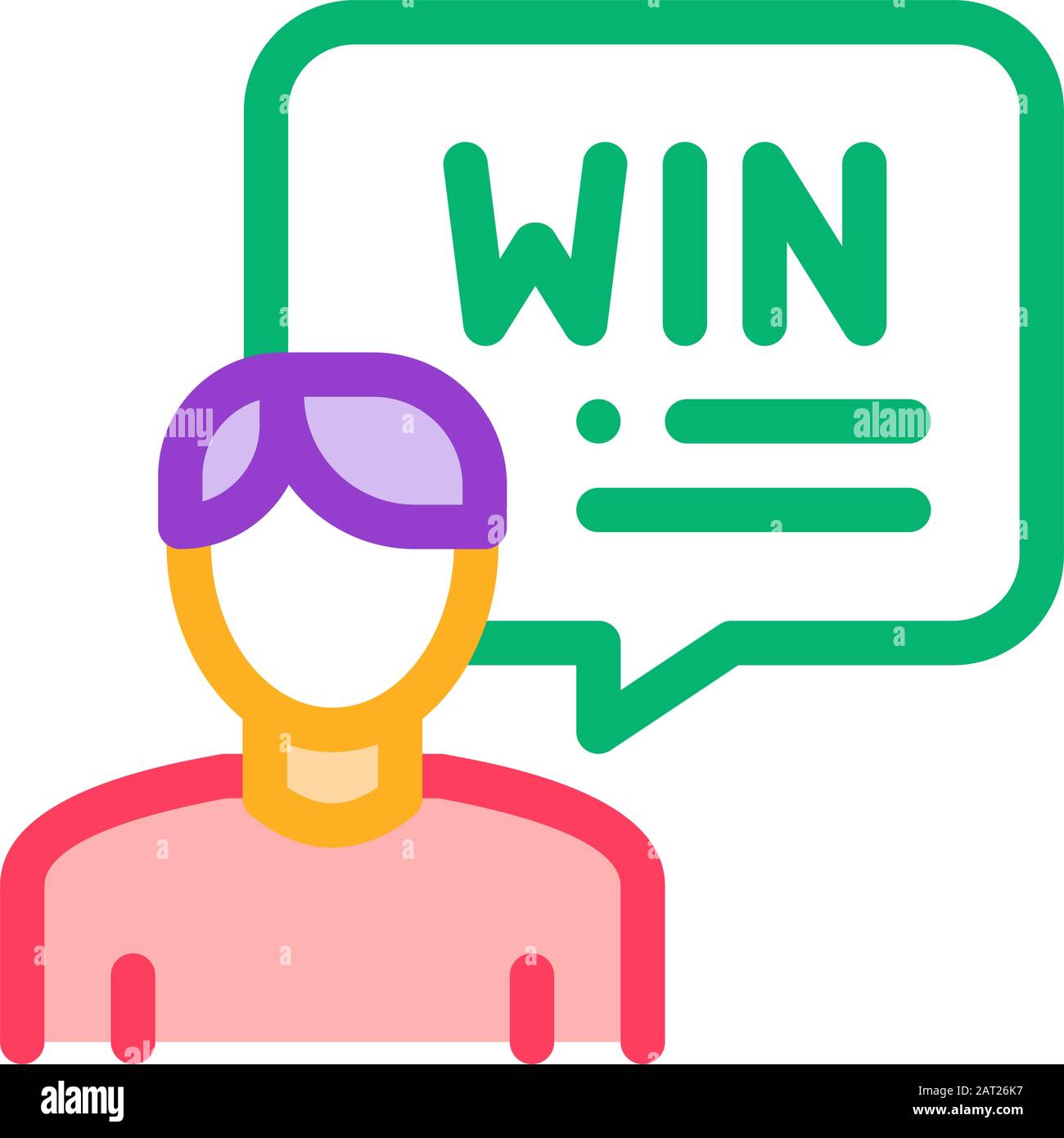 Winner Man Icon Vector Outline Illustration Stock Vector Image & Art ...