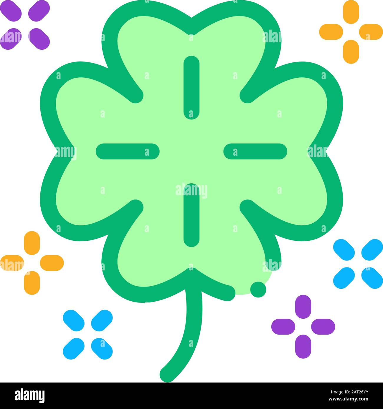 Clover Icon Vector Outline Illustration Stock Vector Image & Art - Alamy