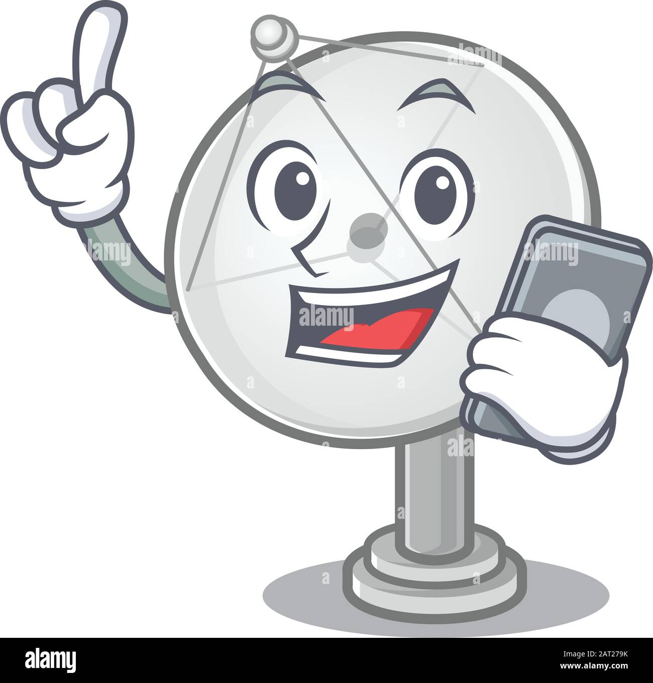 Telecommunications satellite dish on Stock Vector Images - Alamy