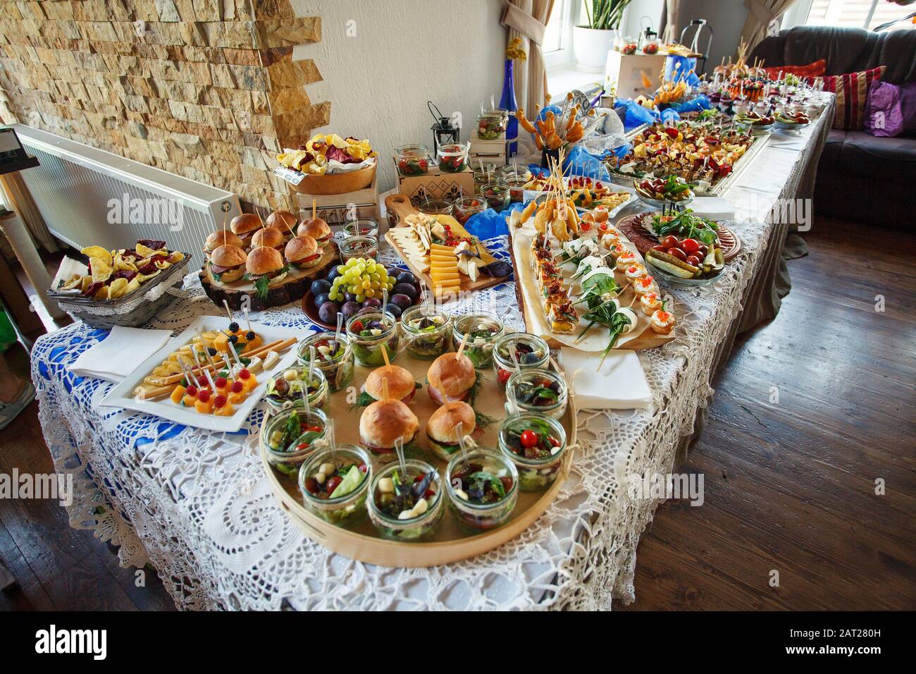 Bbq buffet top view hi-res stock photography and images - Alamy