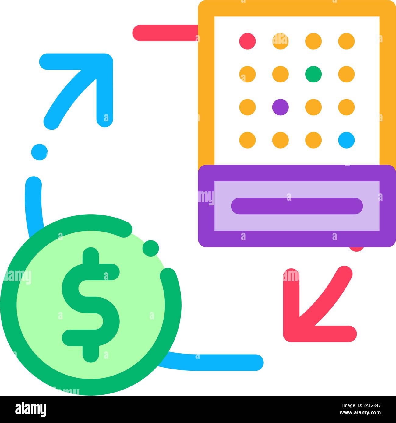 Exchange Lottery Sheet for Money Icon Vector Outline Illustration Stock ...