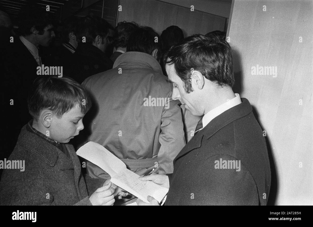 Feyenoord team arrives Black and White Stock Photos & Images - Alamy