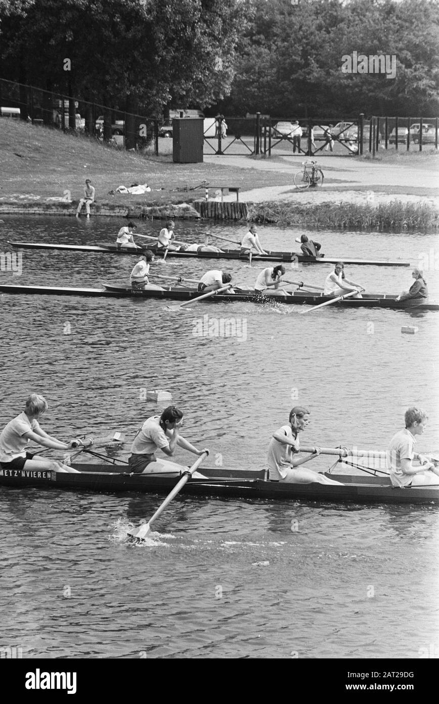 Finals National Rowing competitions at Bosbaan, Amsterdam after the ...