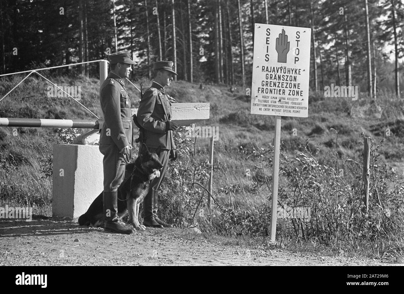 Finland Finnish-Russian border near Imatra with soldiers Date: 5 July ...