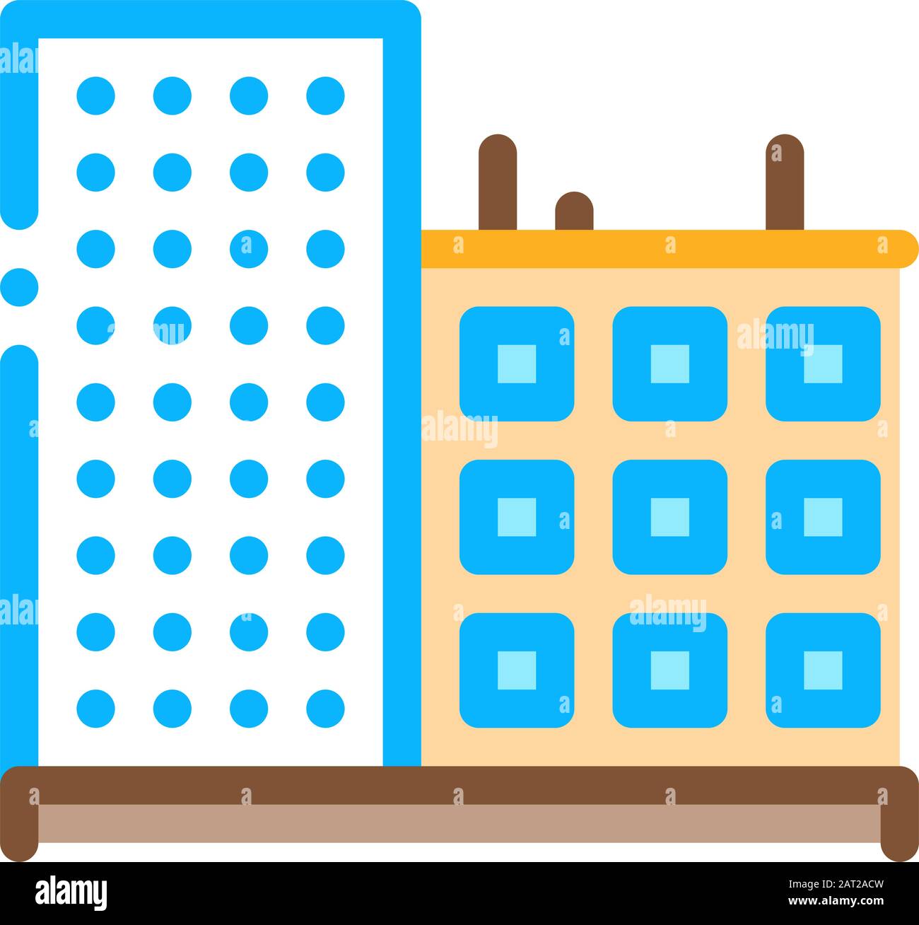 Multi-Storey Building Icon Vector Outline Illustration Stock Vector ...