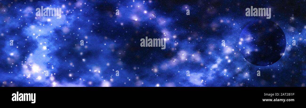 Discovery in astronomy, cosmic abstract and future technology concept ...