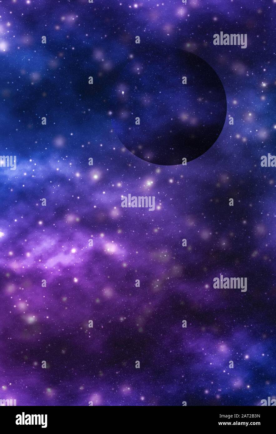 Discovery in astronomy, cosmic abstract and future technology concept ...