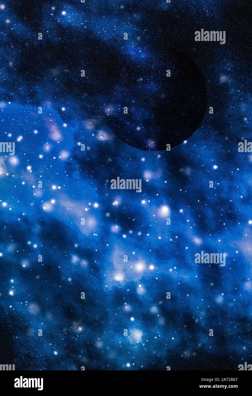 Discovery in astronomy, cosmic abstract and future technology concept ...