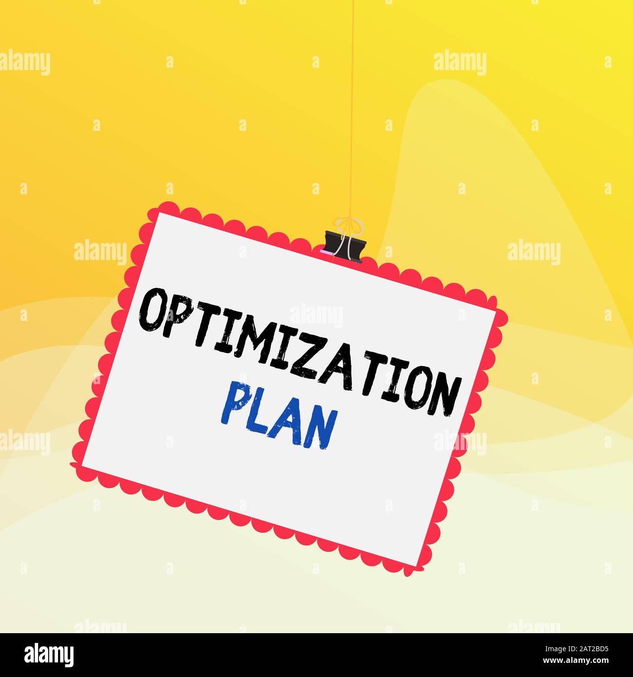 Writing note showing Optimization Plan. Business concept for Finding an ...